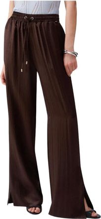 Liu Jo Femme, Pantalons, Brun, Taille: 38 FR Wide Pantalons