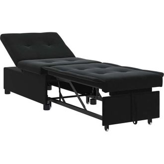 vidaXL Schlafsofa Schwarz 67 x 194 x 38 cm Samt Vidaxl