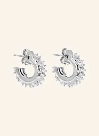 Justine Clenquet Creolen Nina Small Earrings By Glambou silber