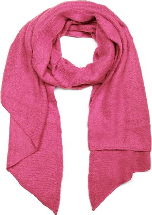 styleBREAKER Damen Schal aus weicher Viskose | einfarbiger Webschal in asymmetrischer Form | große Stola für Herbst und Winter Looks, Farbe:Fuchsia