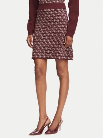 Guess Minirock W5BD81 Z3JD2 Dunkelrot Slim Fit