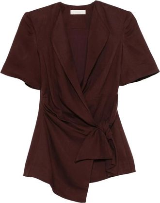 Faithfull The Brand Femme, Blouses et Chemises, Rouge, Taille: 40 FR Wrap Top