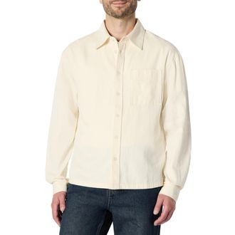 Amazon Essentials Herren (Demis Favorit) Modernes Oversize-Button-Down-Jeanshemd, Ecru, XL