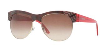 Versace Red Half Rim Sunglasses