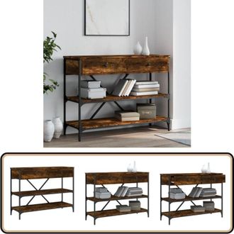 vidaXL Konsolentisch mit Schubladen und Ablagen R&auml;uchereiche - Konsolentisch - Wohnzimmerm&ouml;bel - Sideboard - Holzschrank - Regal