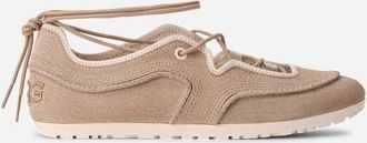 UGG Quill Ballerina-Sneaker f&uuml;r Damen in Brown, Gr&ouml;&szlig;e Wildleder