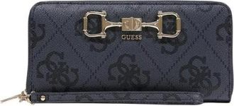 Guess Femme, Accessoires, Gris, Taille: ONE Size Portefeuille zipp&eacute; avec imprim&eacute; et multiples poches