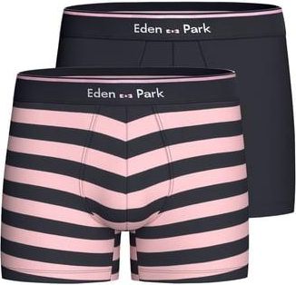 Eden Park Lot de 2 boxers ray&eacute;s en jersey de coton stretch