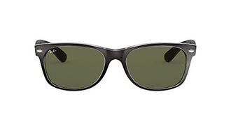 Ray-Ban Unisex-Adultes Nouveau Wayfarer Ray-Ban New Wayfarer RB 2132 55 6052 Noir Lunettes de soleil transparentes, 55 mm