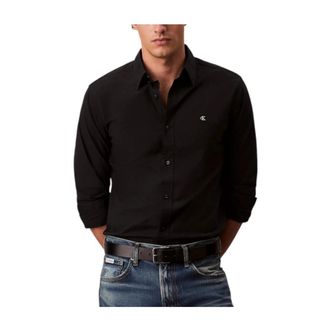 Calvin Klein Klassisches Oxford-Hemd - - Shirts - Herren - Schwarzk - M
