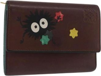 Loewe Portefeuille Trifold Pre-owned - Femme - Pre-owned - Brun - Taille: ONE Size