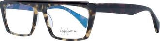 Yohji Yamamoto Femme, Accessoires, Noir, Taille: ONE Size Montures Optiques Marron pour Femmes Style Rectangle