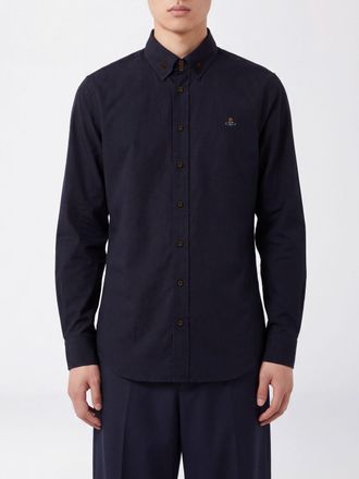 Vivienne Westwood Chemise en popeline de coton avec logo Orb et col boutonn&eacute;
