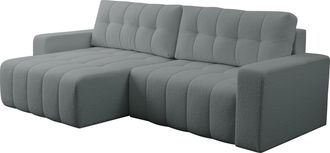 Mirjan24 Ecksofa Mitzig, 4-Sitzer Sofa in L-Form mit Schlaffunktion & Bettkasten, Ottomane universell montierbar, modernes Stoffsofa f&uuml;rs Wohnzimmer (Bravo 10)
