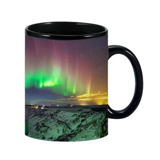 Generic Farbwechselnde Kaffeetassen - Keramiktasse mit W&auml;rmewechsel, Nordlichter-Design, cooler Kaffee, Tee, magische Farbwechsel-Tassen, Keramiktasse f&uuml;r Jun