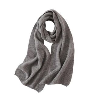 Generic &Eacute;charpe tricot&eacute;e chaude pour femme en automne et en hiver, gris, M
