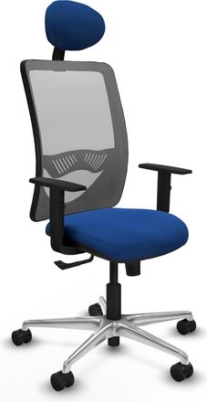 Piqueras y Crespo Arbeitsstuhl Zulema mit 1D-Armen, h&ouml;henverstellbarer Lendenwirbelst&uuml;tze und festem Kopfteil, ausgestattet mit Sincro 3 Positionen und Schneideschaum, 