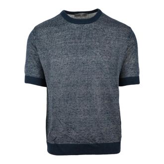 Daniele Fiesoli Homme, Pulls, Bleu, Taille: XL Pullover Girocollo
