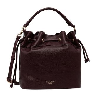 Twinset Sac seau avec fronces - Femme - Sacs - Rouge - Taille: ONE Size