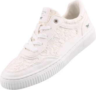 Mustang Jeans Femme 1516-301 Chaussures Basses à Lacets, Blanc, 37 EU