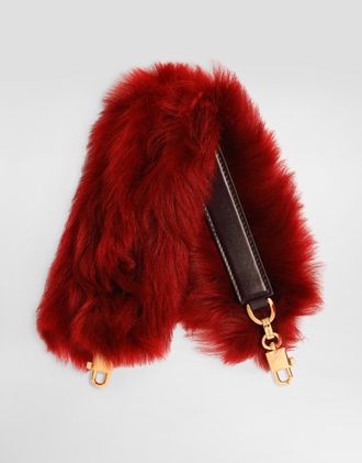 Dolce & Gabbana Shearling And Palmellato Calfskin Bag Shoulder Strap - Frau Collection Multicolor Onesize
