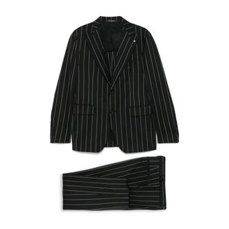 Tagliatore Homme, Costumes, Noir, Taille: 4XL Pinstripe Suit