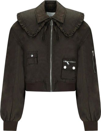 Ganni BLOUSON MARRON GANNI