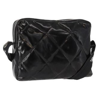 Chanel Sac bandouli&egrave;re en toile enduite Pre-owned - Femme - Pre-owned - Noir - Taille: ONE Size