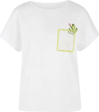 Marc Cain Damen T-Shirt aus Baumwolle