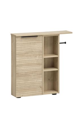 Schildmeyer Nischenschrank mit Toilettenpapierhalter Mads 159669, wei&szlig;eiche Dekor/gestreift