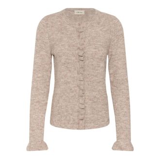 Cream Cardigans - - Knitwear - Damen - Beige - 2XL