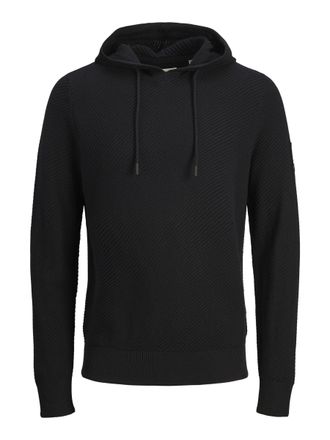Jack & Jones Herren Jcoclassic Twill Knit Hood Sn Kapuzenpullover, Schwarz, XL