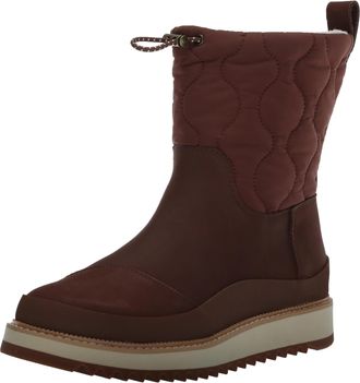Toms Damen Makenna Schneestiefel, Chestnut Leather and Ridged, 38.5 EU