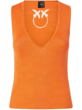 Pinko Geripptes Top - Orange