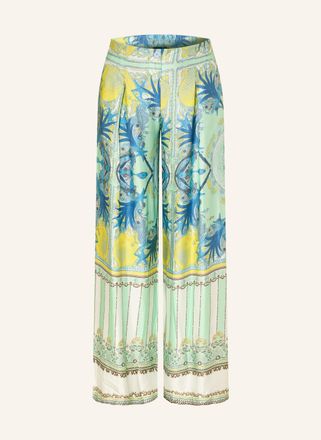 Miss Goodlife Miss Goodlife Marlenehose Celestiel Aus Satin gruen
