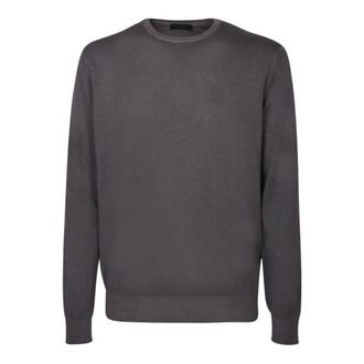 Dell'Oglio Gc1Ml Wsc12V N280 Rundhals-Strickware - - Knitwear - Herren - Grau - L