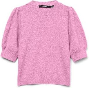 Vero Moda Femme O-Neck Pullover Vmdoffy GA Noos Pull À Col Rond 2/4, Bonbon, M EU