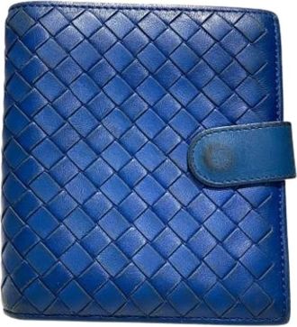 Bottega Veneta Portefeuille vintage doccasion (bi-pli) - Femme - Pre-owned - Bleu - Taille: ONE Size