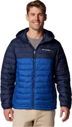 Columbia Herren Powder Lite 2 Kapuzenjacke Pufferjacke mit Kapuze, Mountain Blue/Collegiate Navy, M