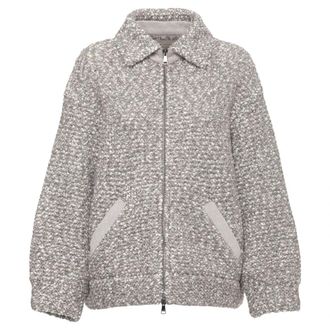 D.exterior Pailletten Bomberjacke - - Jackets - Damen - Grau - XS