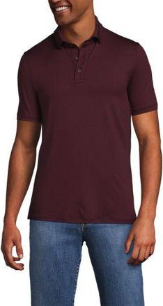 Lands End Performance-Poloshirt, Herren, Größe:56-58 regular, Rot, Elasthan/Polyester-Mischung, by Lands End