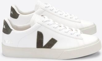 Veja Herren Freizeitschuhe CAMPO CHROMEFREE LEATHER EXTRA-WHITE_KAKI