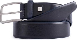Piquadro Homme, Accessoires, Bleu, Taille: ONE Size Ceinture en cuir avec boucle &agrave; ardillon