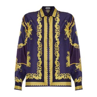Versace Seidenhemd mit neuem Barocco-Print - - Blouses & Shirts - Damen - Mehrfarbig - S