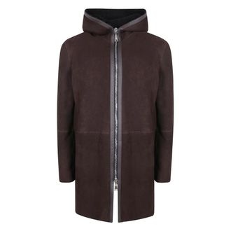 Tagliatore Wilson Shearling-Mantel mit Kapuze - - Coats - Herren - Braun - M