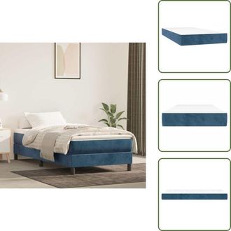 vidaXL VidaXL Taschenfederkernmatratze f&uuml;r Kinder Blau 80x160 cm Samt