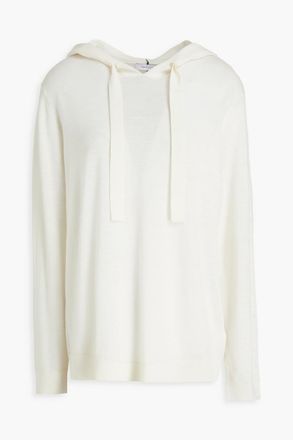 Ninety Percent Melierter Hoodie aus einer Bio-Merinowollmischung - Wei&szlig; - XS