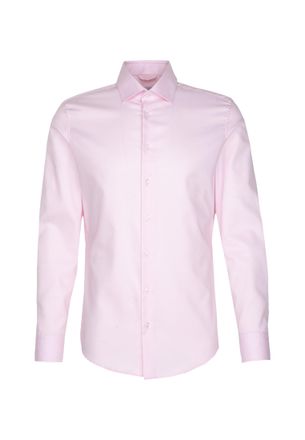 Seidensticker Herren Shaped Fit Langarm Business Hemd, Pink, 44