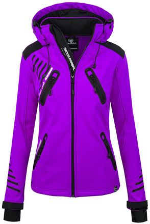 Rock Creek Damen Softshell Jacke Outdoorjacke Windbreaker &Uuml;bergangs Jacke - Violett - 44/XXL