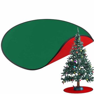 Generic Weihnachtsbaum Matte - Rot-Gr&uuml;ne Bodenschutz Unterlage, Reversible Floor Rug, Wasserfest & Strapazierf&auml;hig | Ideal F&uuml;r Weihnachtsbaum, Bodenbelag Schu